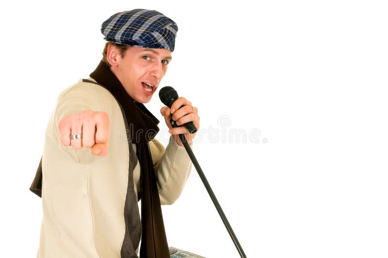 Music performer, singer stock image. Image of studio - 11844421