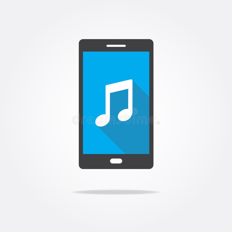 Music Phone Icon stock vector. Illustration of design - 198330369