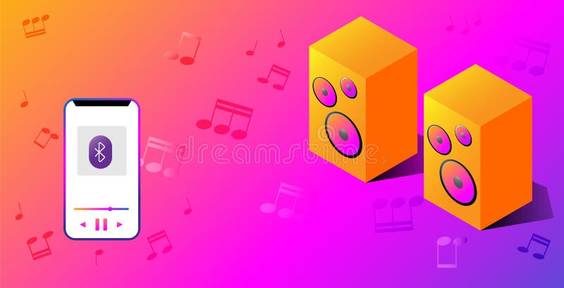 Music from the Phone Wireless Connection Bluetooth Stock Vector ...