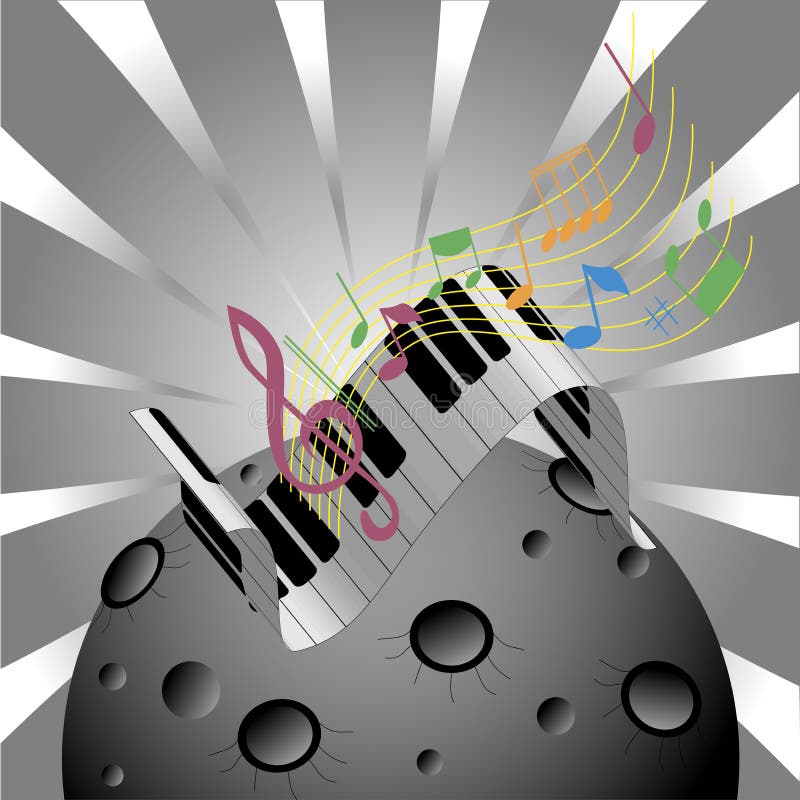 Music planet stock vector. Illustration of flowing, colors - 49741308