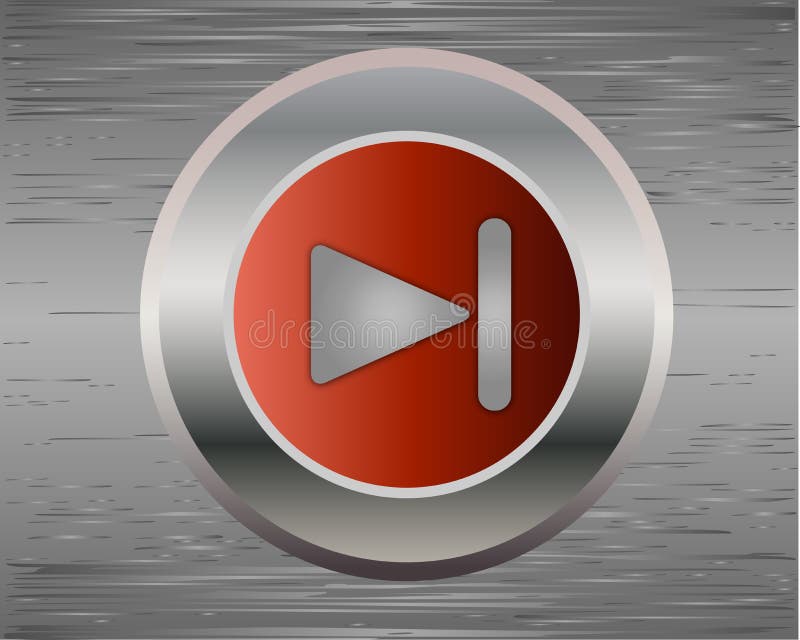 Neon Music Play Button on the Brick Wall Stock Vector - Illustration of ...