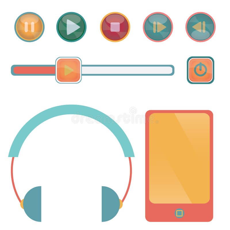 Music play button stock vector. Illustration of shiny - 35957013