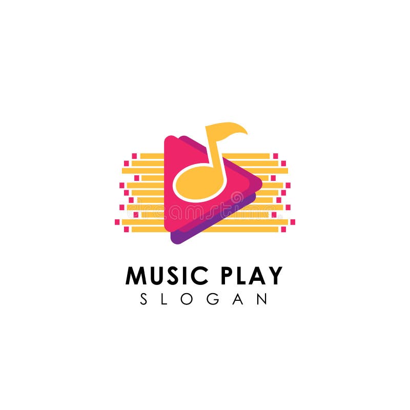 Music Play Logo Design Template. Music Icon Symbol Designs Stock Vector ...