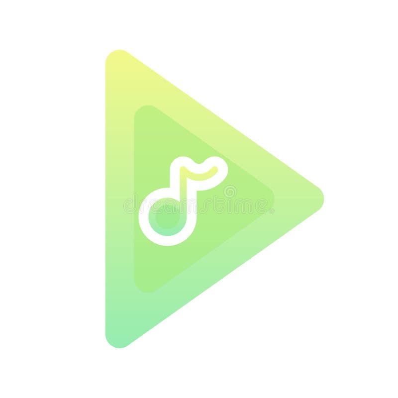 Music Play Logo Gradient Design Template Icon Stock Vector ...
