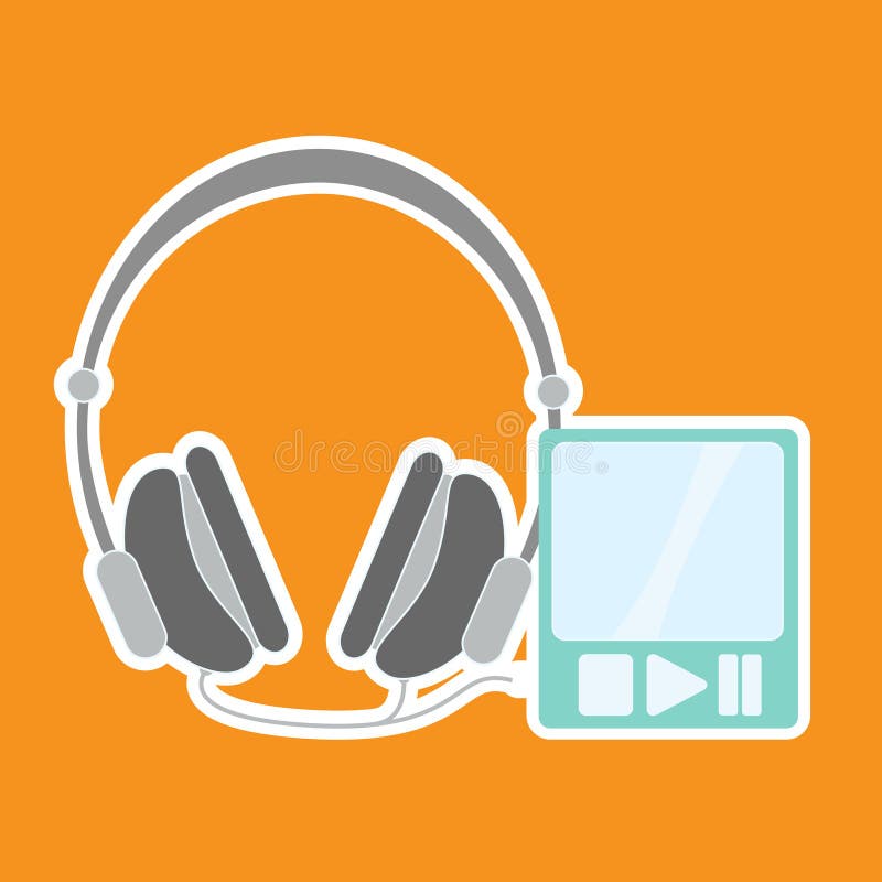 Music player stock vector. Illustration of audio, play - 19557609