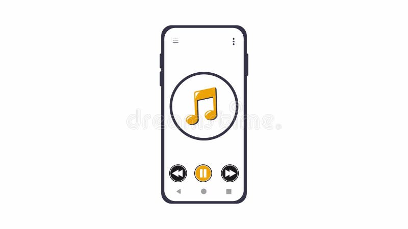 Music Player Animation on Smartphone Screen Stock Footage - Video of ...
