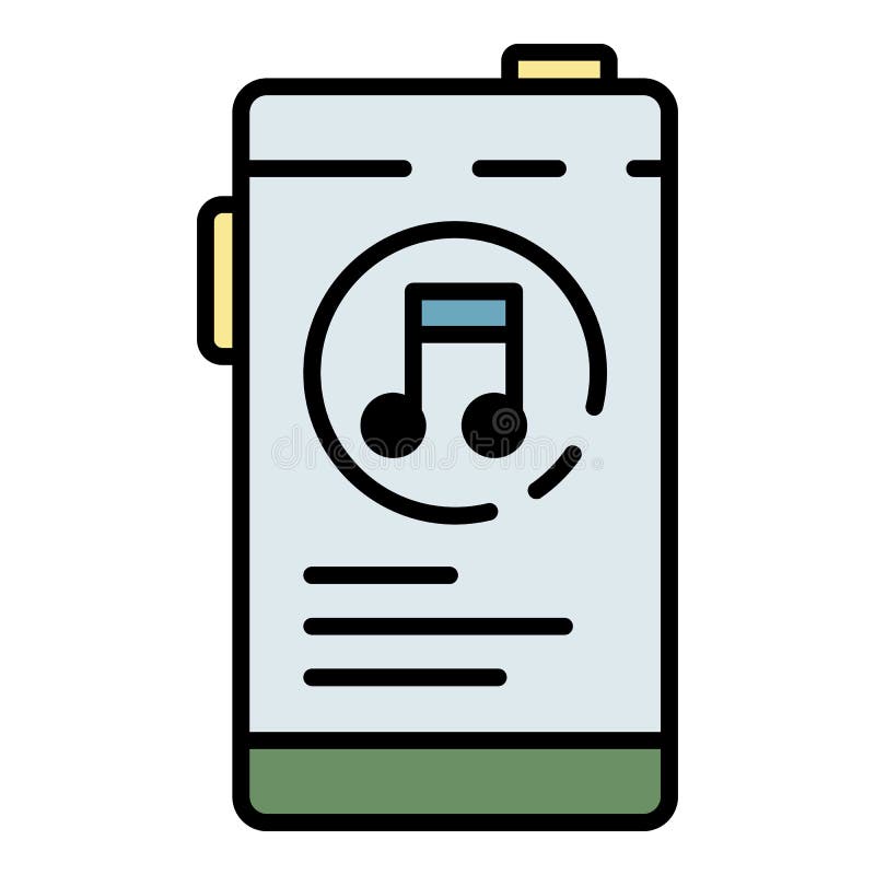 Music Player Apps Icon Color Outline Vector Stock Vector - Illustration ... Music Player Apps Icon Color Outline Vector Stock Vector - Illustration ...