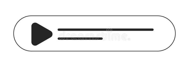 Music Player Bar Flat Monochrome Isolated Vector Object Stock Vector ...