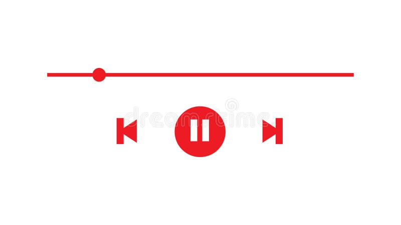 Music player bar icon stock illustration. Illustration of playback ...