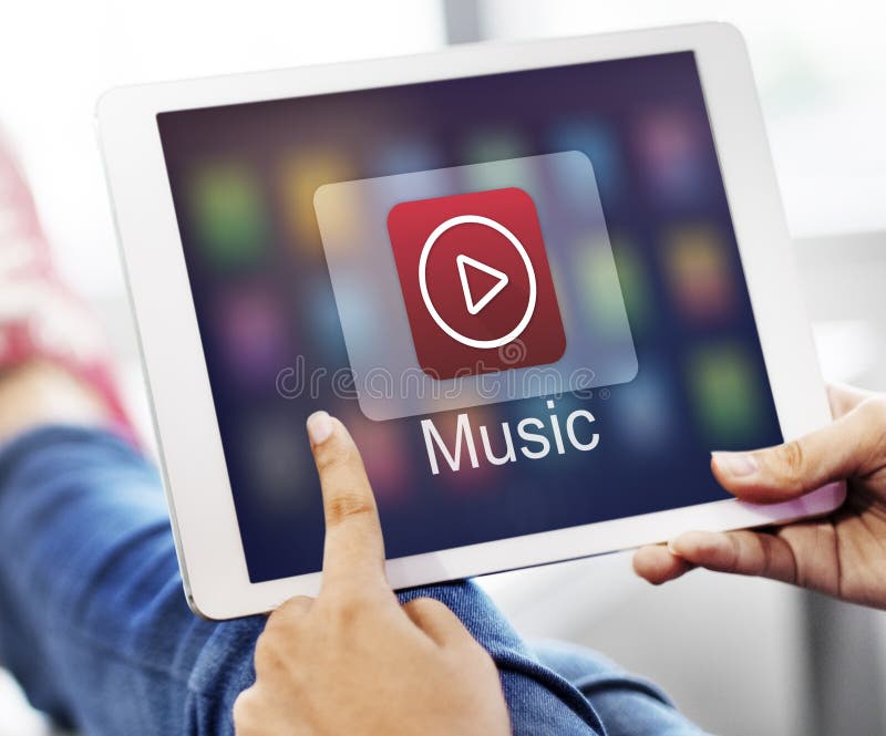 Music Player Button Application Icon Graphic Concept Stock Image ...