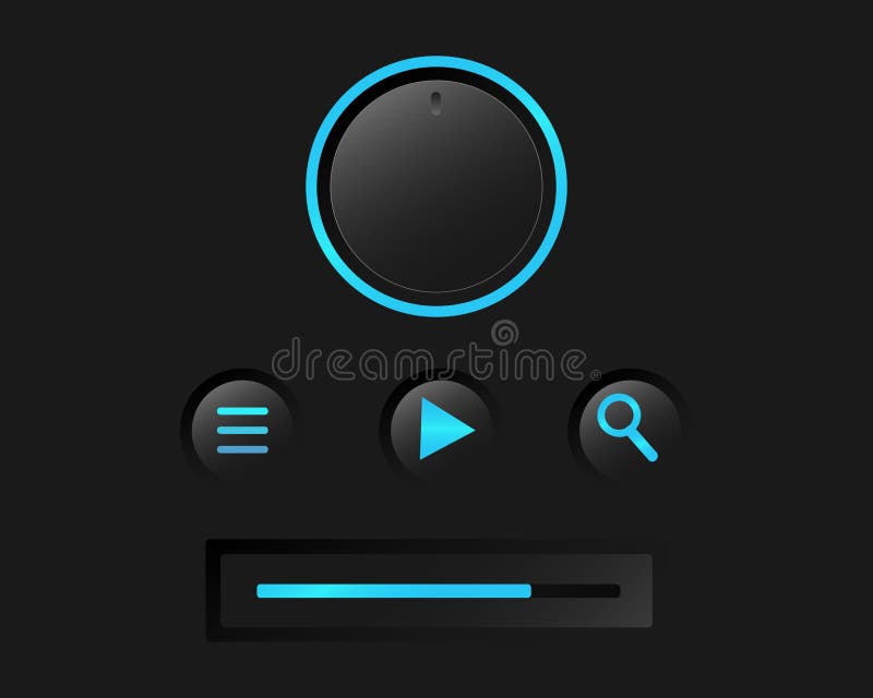 Music Player Button Stereo Vector Background Stock Vector ...