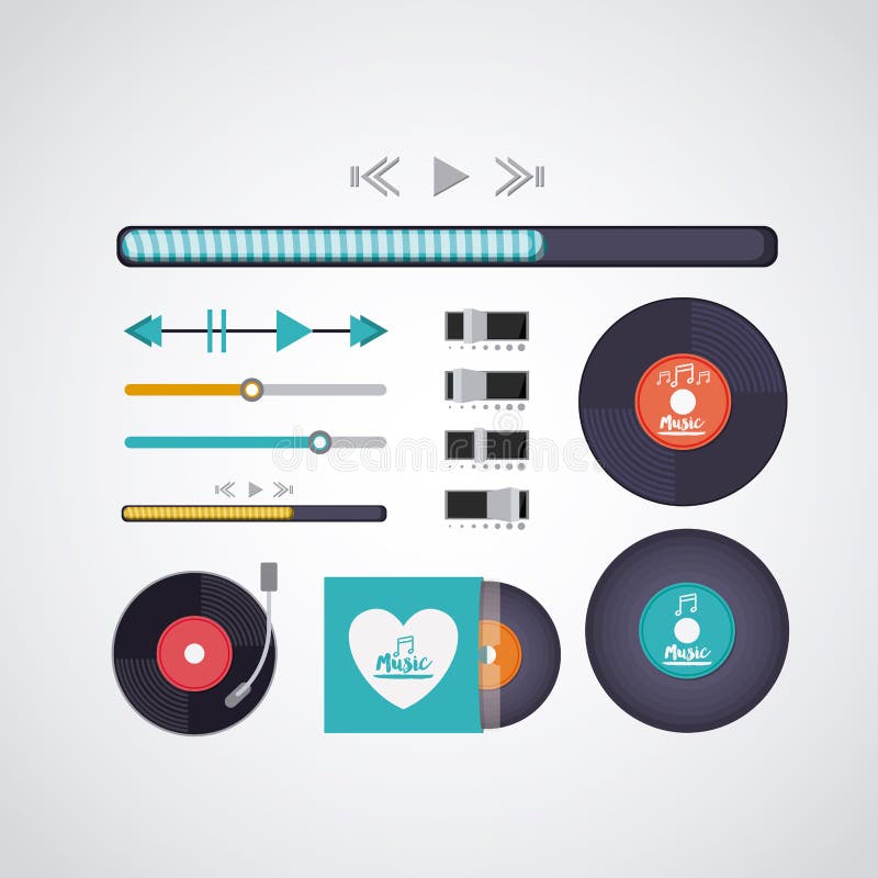 Music player design stock vector. Illustration of digital - 72775393