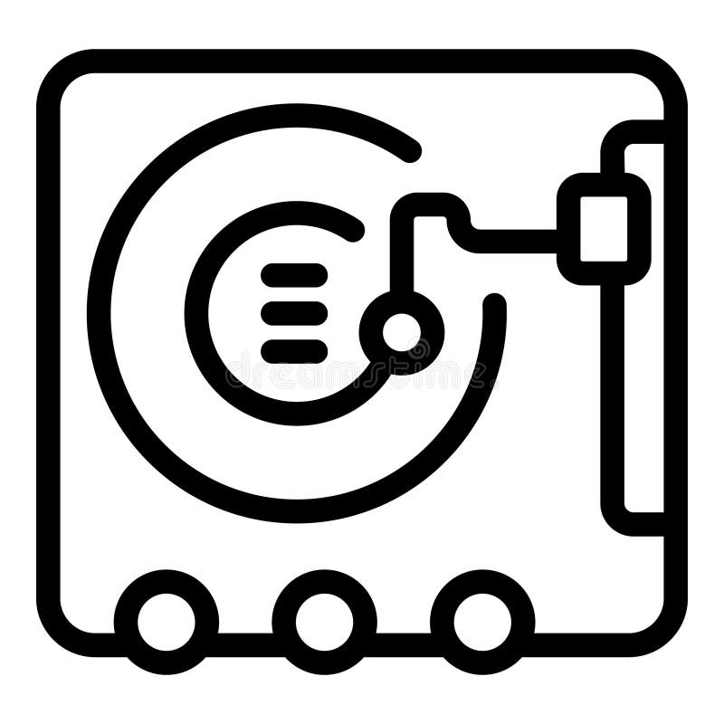 Music Player Device Playing a Vinyl Record Icon Stock Vector ...