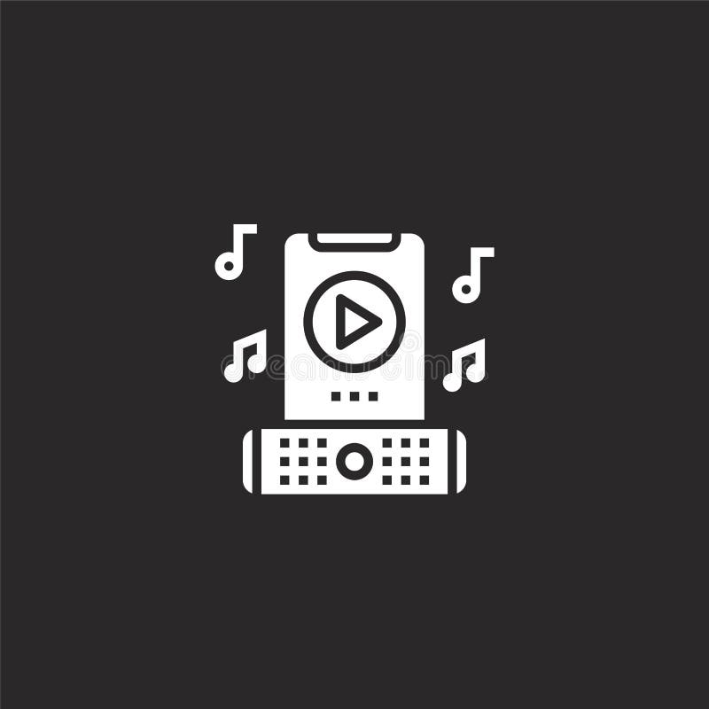 Music Player Icon. Filled Music Player Icon for Website Design and ...