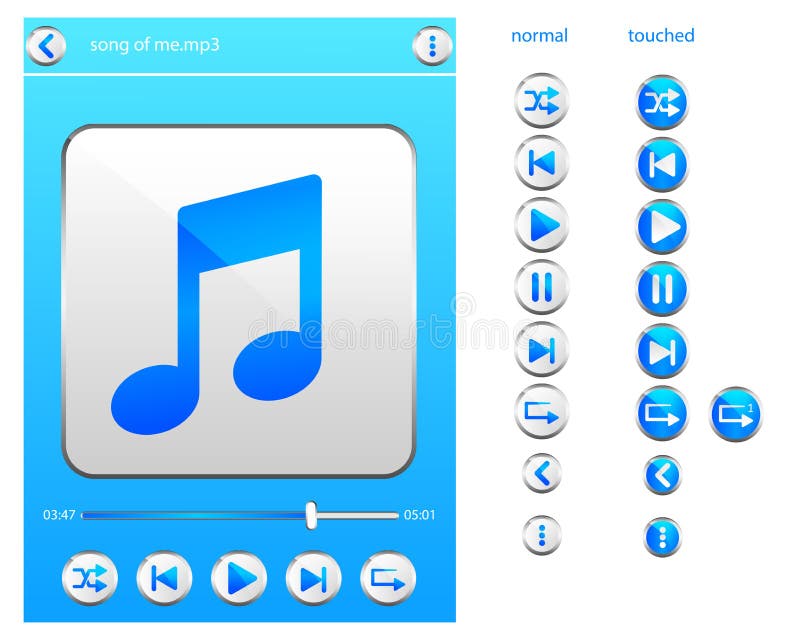 Music player icon stock vector. Illustration of apps - 84181148