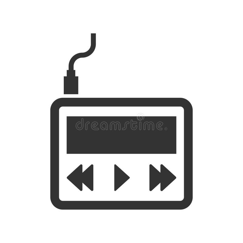 Music player icon stock vector. Illustration of simple - 174927581