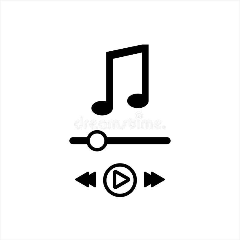Music Player Icon, Vector, Illustration Stock Vector - Illustration of ...