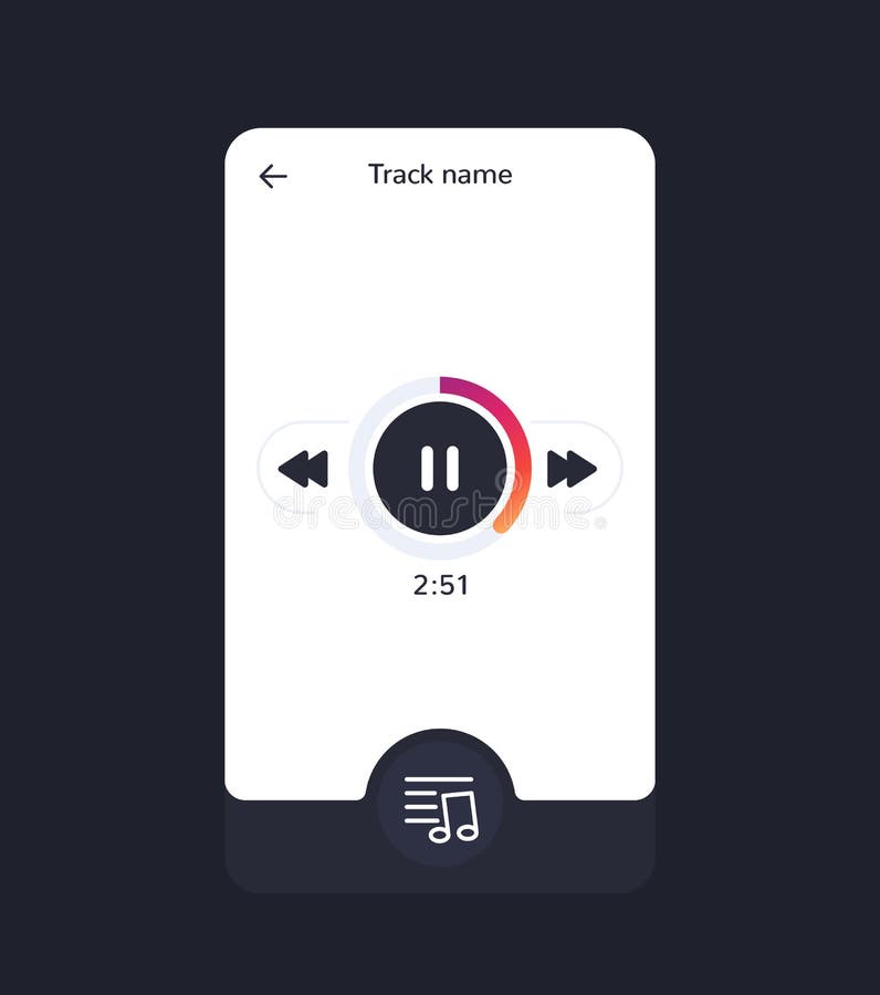 Music Player Interface, Mobile App Ui Design Stock Illustration ...
