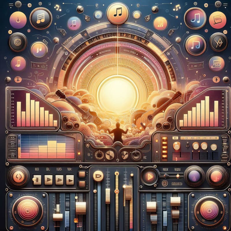 Music Player Interface with Song Library, Playlist Creation, an Stock ...