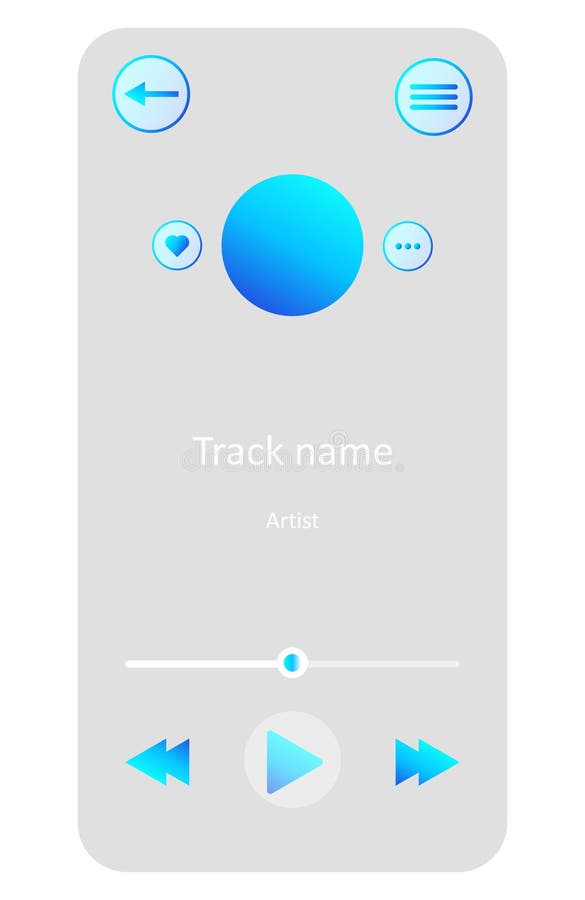 Music Player Interface Vector Icon. Audio Player Design Stock Vector ...