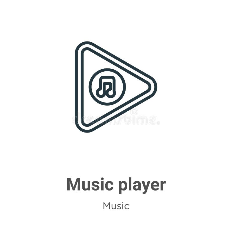 Music Menu Outline Vector Icon. Thin Line Black Music Menu Icon, Flat ...