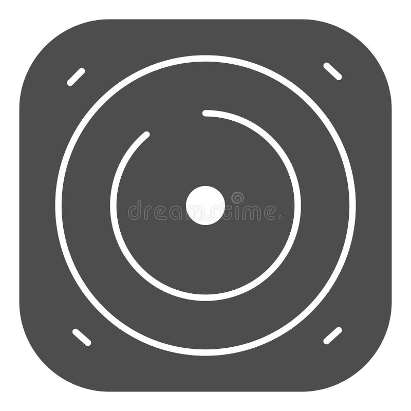 White Record Button Icon Isolated on Crumpled Paper Background. Rec ...