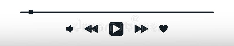 Music Player Ui Interface in White Theme. Multimedia Frame Template ...