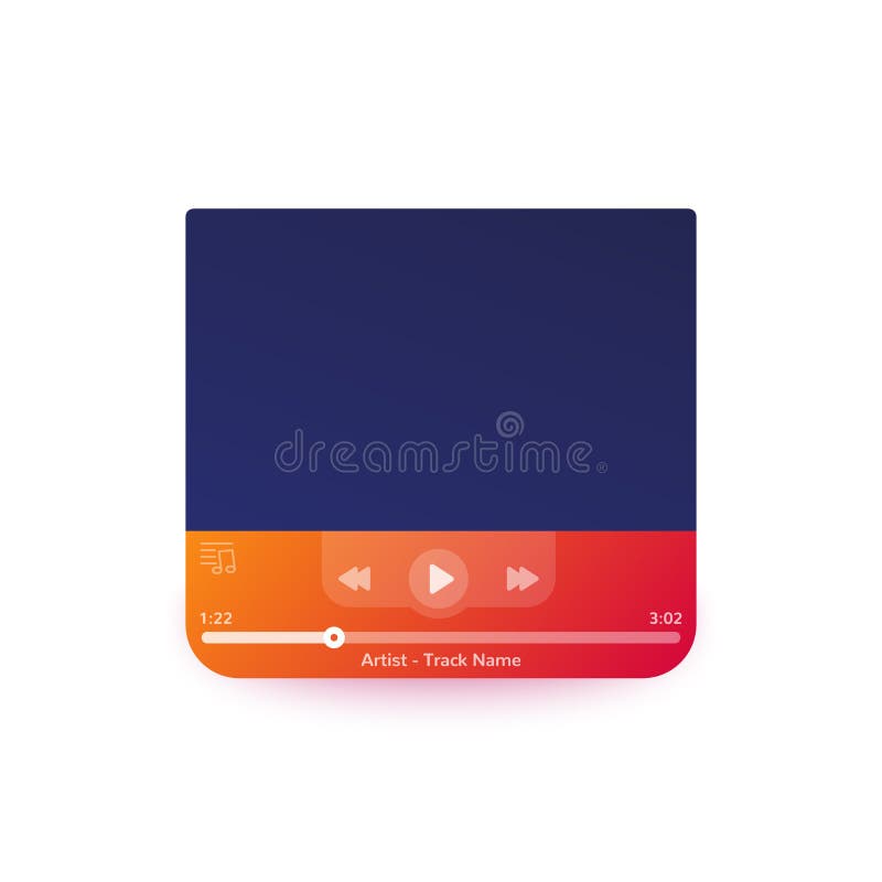 Music Player Ui, Vector Interface, Vector Design Stock Vector ...