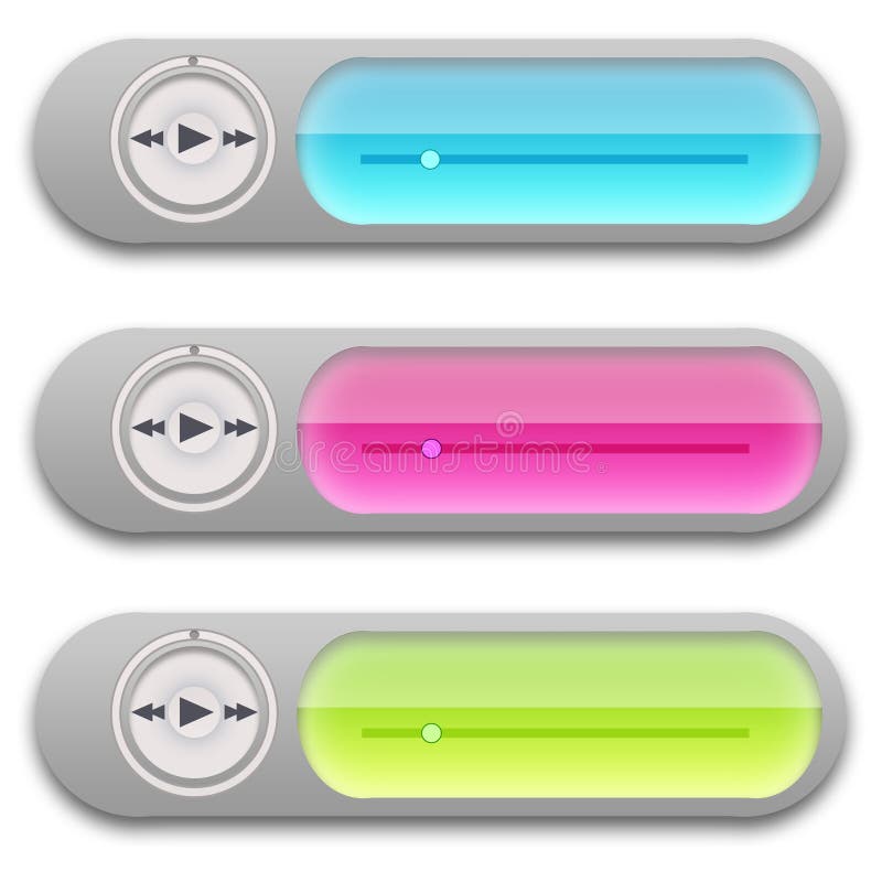 Music Player Widgets stock illustration. Illustration of listening ...