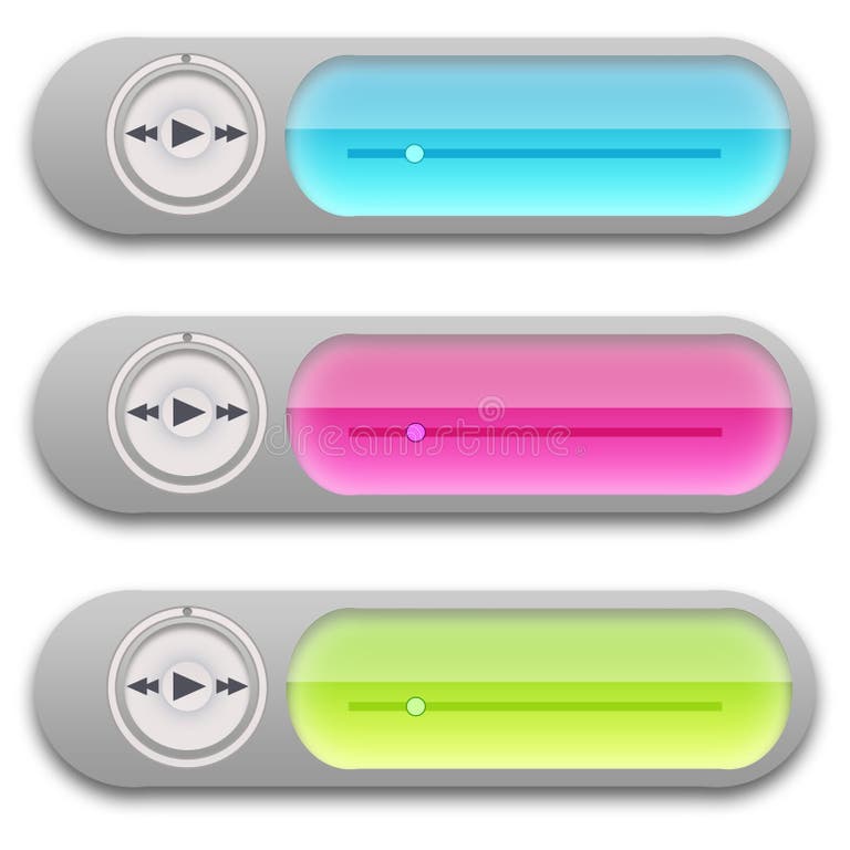 Music Player Widgets stock illustration. Illustration of listening ...