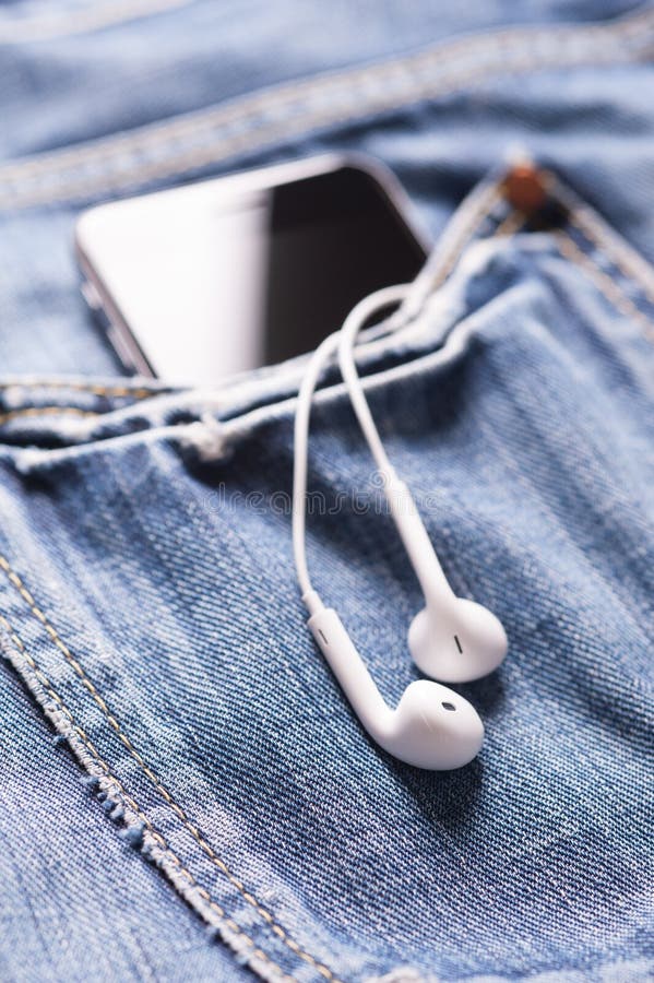 Music in pocket stock image. Image of phone, smartphone - 66884173