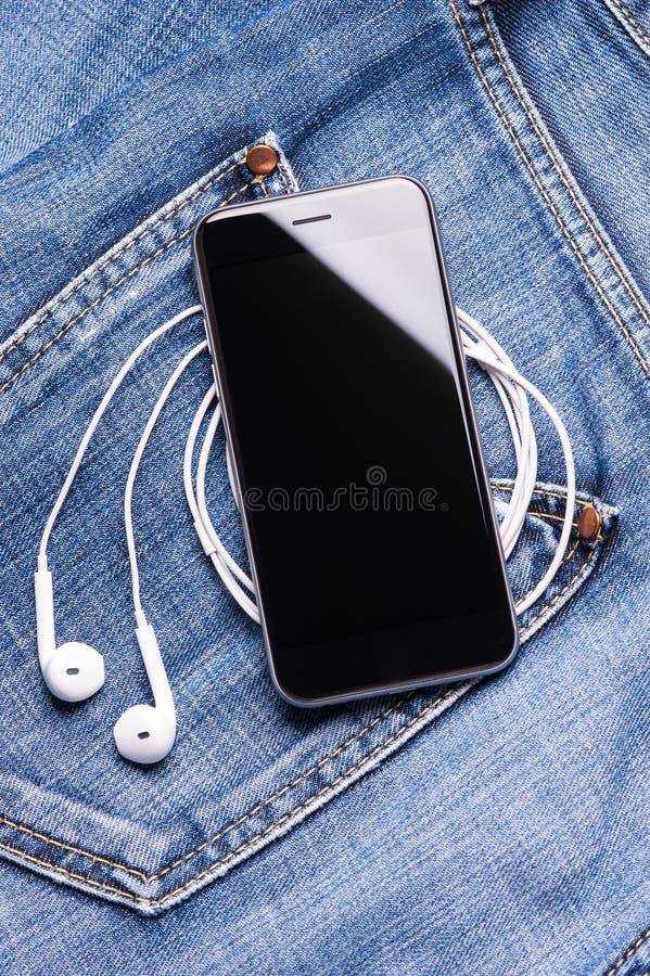 Music in pocket stock image. Image of earphone, ipod - 67037865