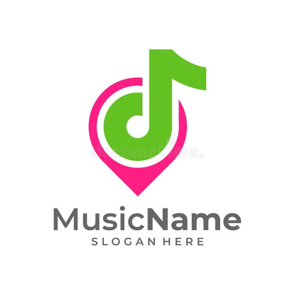 Music Point Logo Vector Icon Illustration. Point Music Logo Design ...