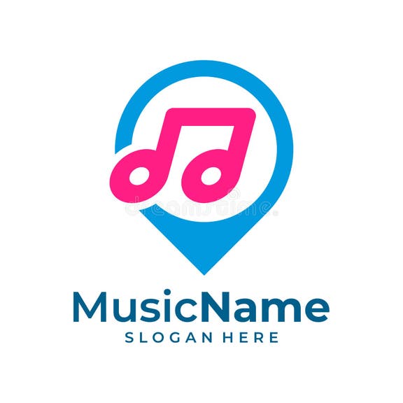 Music Point Logo Vector Icon Illustration. Point Music Logo Design ...