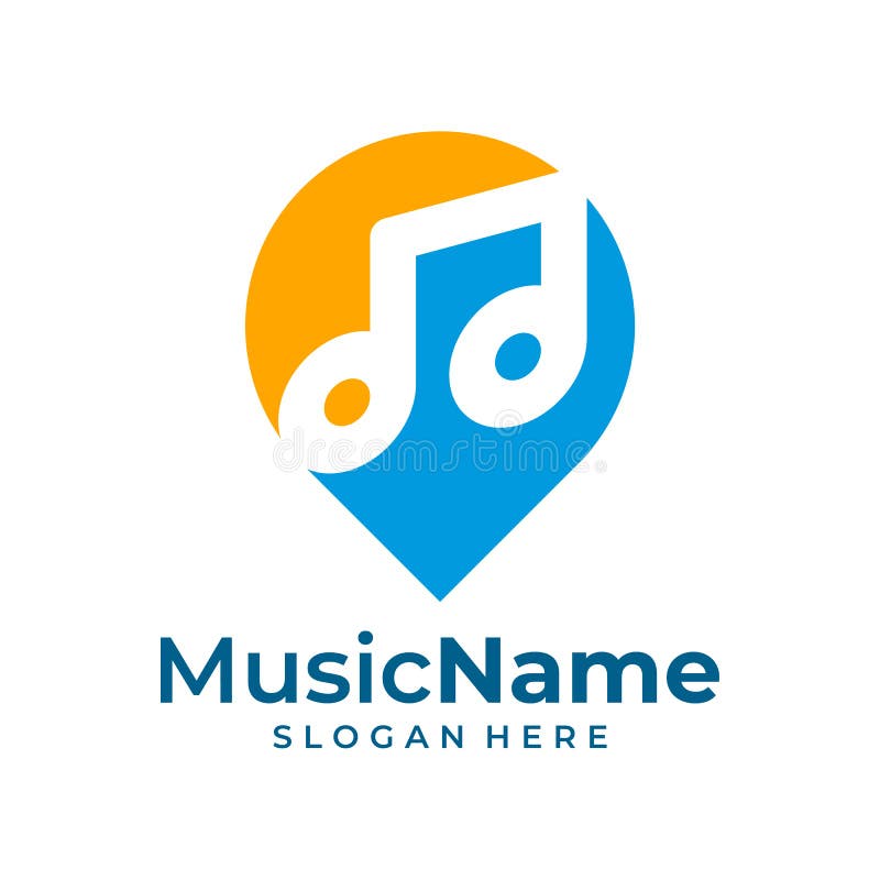 Music Point Logo Vector Icon Illustration. Point Music Logo Design ...