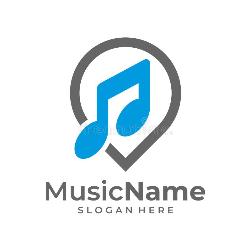 Music Point Logo Vector Icon Illustration. Point Music Logo Design ...