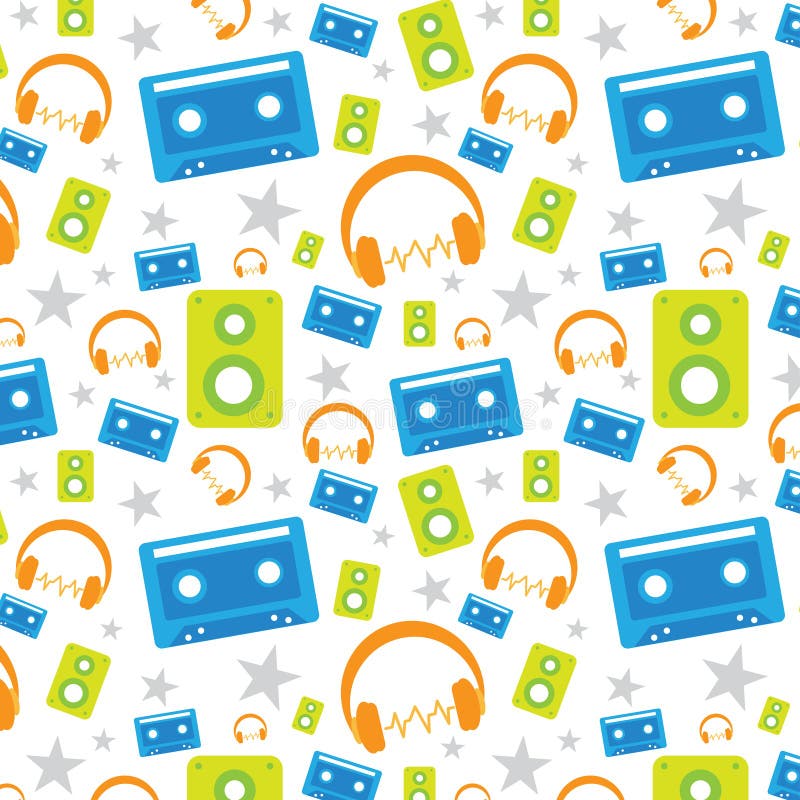 Music pop seamless pattern stock vector. Illustration of studio - 36702431