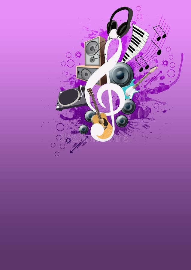 Music poster background stock illustration. Illustration of flyer ...