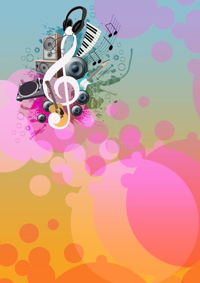 Music poster background stock illustration. Illustration of flyer ...