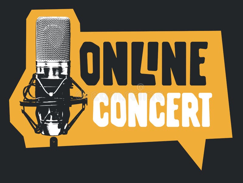 Banner for Concert of Live Music with Microphone Stock Vector ...