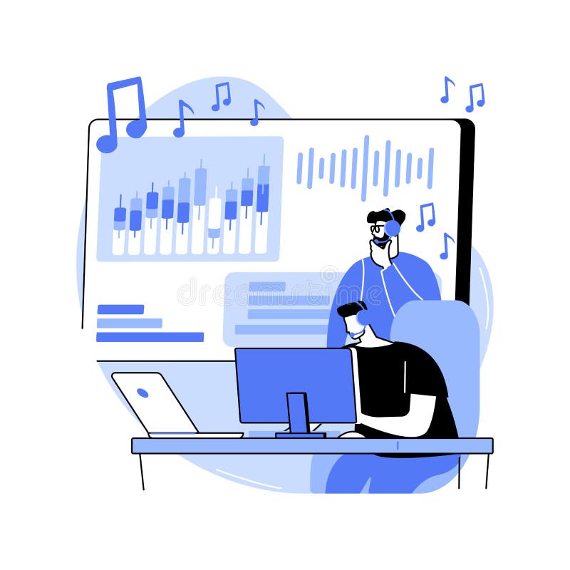 Music Production Software Isolated Cartoon Vector Illustrations. Stock ...