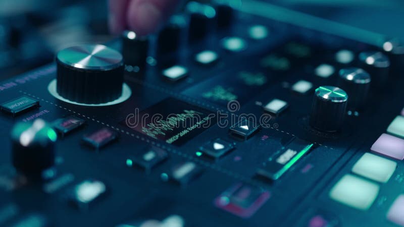 Music Production Studio. Music Composer, Sound Engineer. a Man Works ...