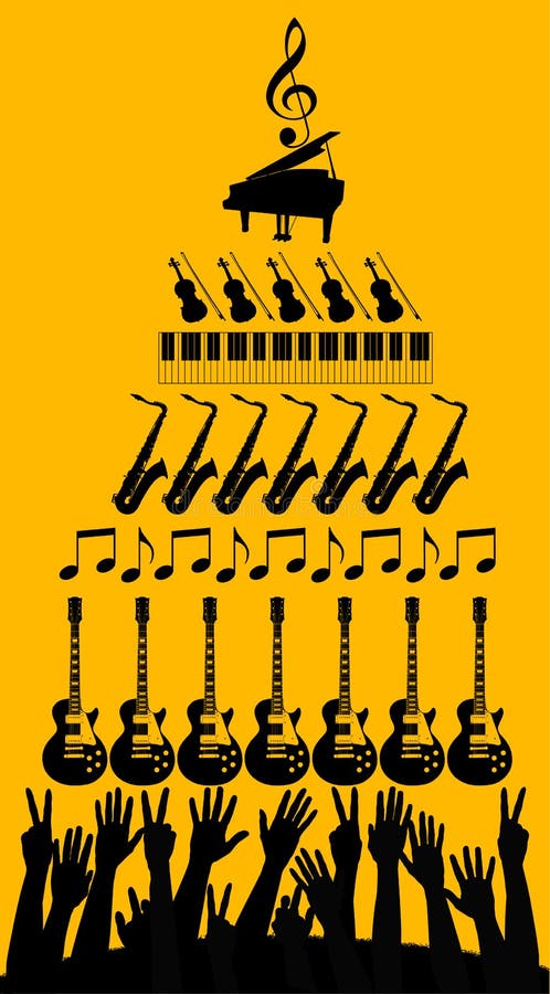 Music pyramid stock vector. Illustration of musical, icons - 5725489