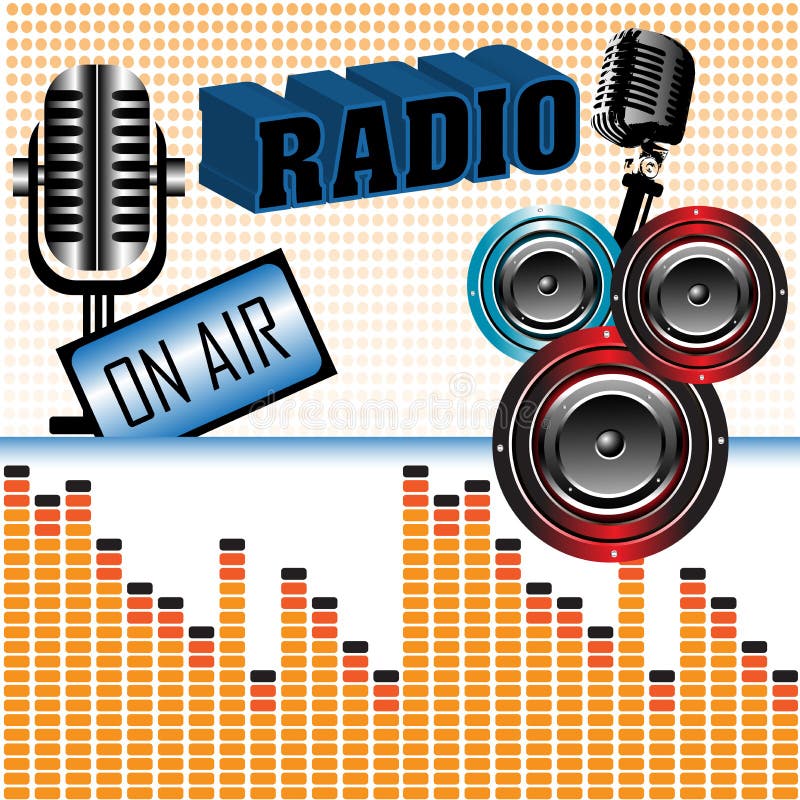 Radio theme stock vector. Illustration of graphic, musical - 12746227