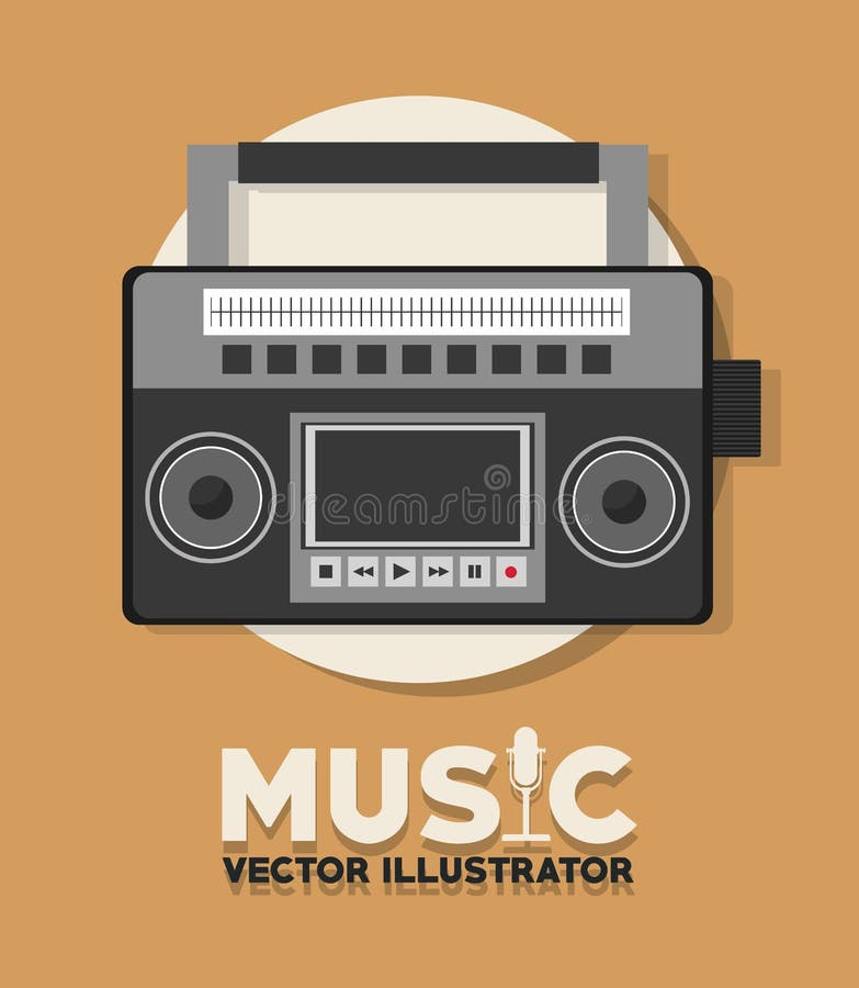 Music and radio design stock vector. Illustration of musician - 72405235