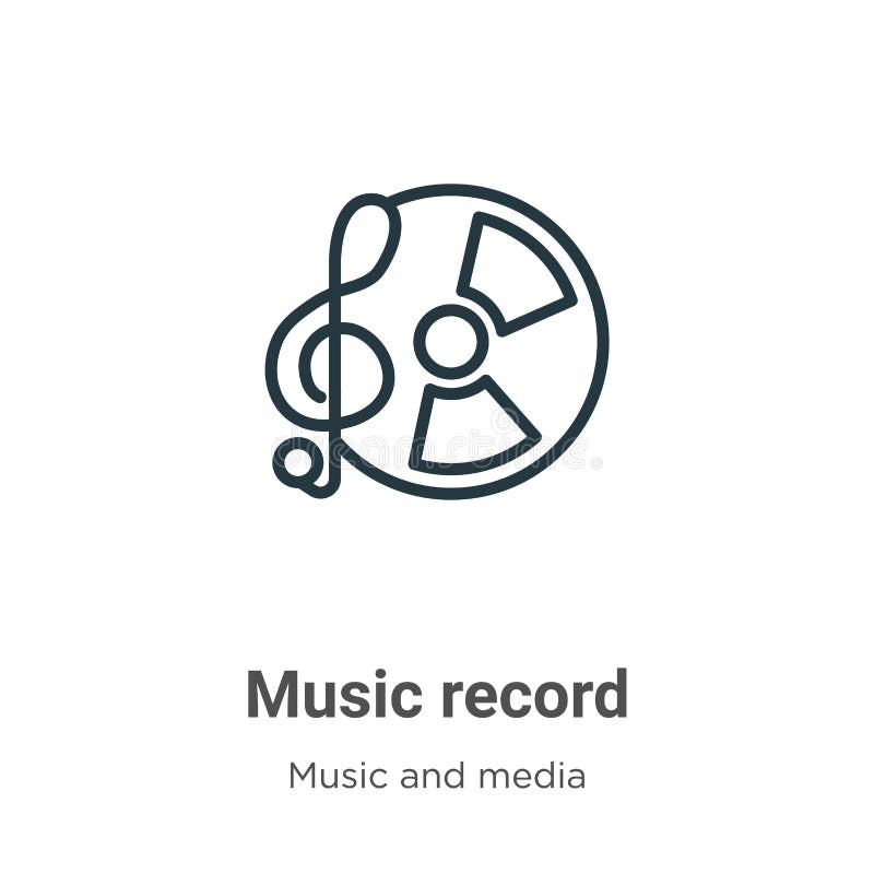 Music Record Icon in Filled, Thin Line, Outline and Stroke Style ...