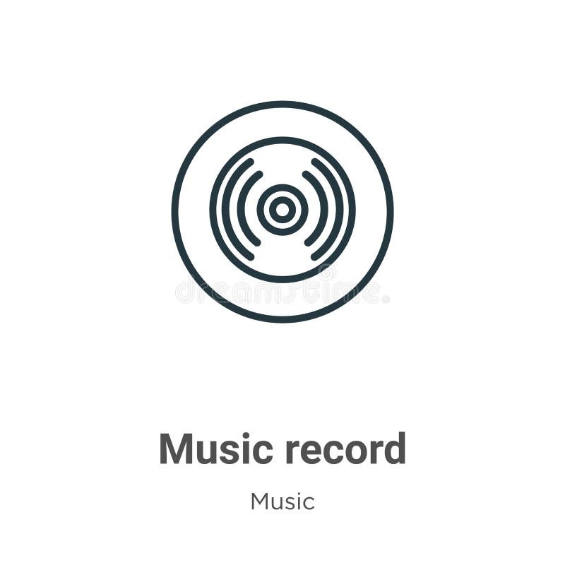 Music Record Icon in Filled, Thin Line, Outline and Stroke Style ...