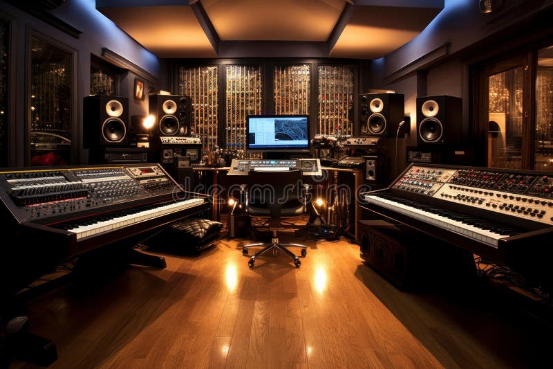 Music Record Studio. Generate Ai Stock Image - Image of equipment ...