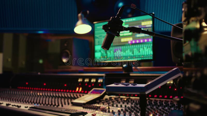 Music Recording Studio Control Room with Pre Amp Knobs Used for Volume ...