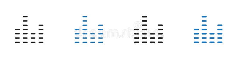 Music Rhythm Icon Linear Graphics Set Vector in Black Stock ...